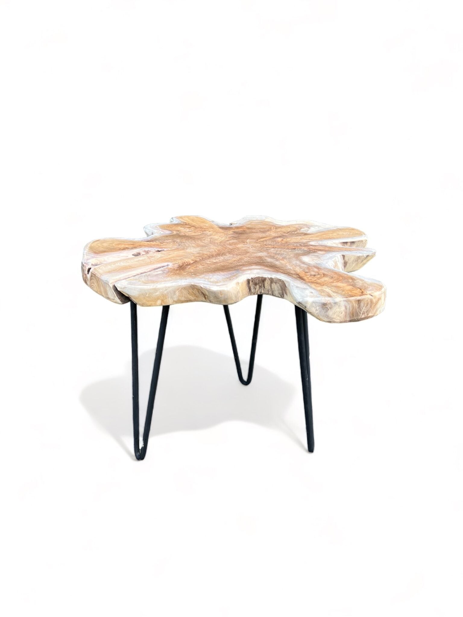 Salontafel | Bijzettafel | Teakhout | Organisch | +/- 40 x 50 x 39 cm ...